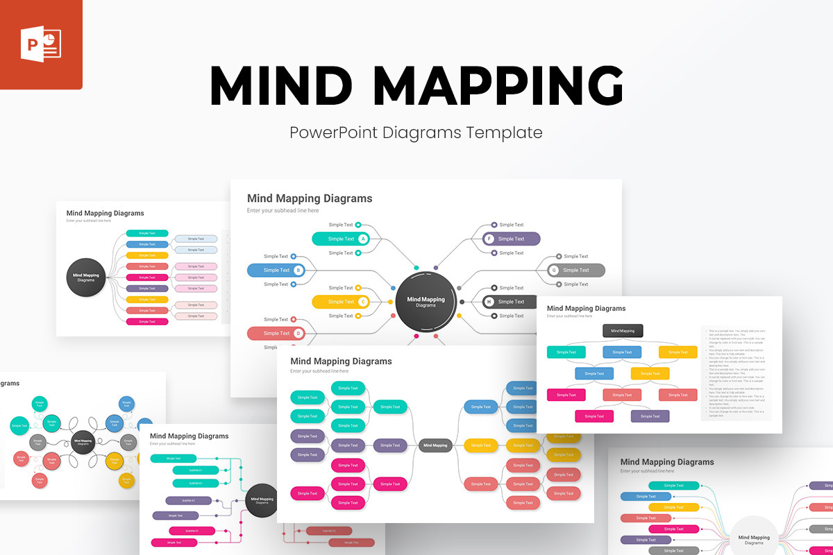 Mind Mapping PowerPoint Diagrams Template | Nulivo Market